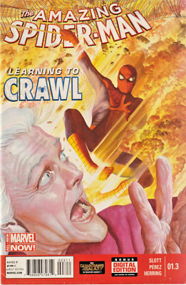 AMAZING SPIDER-MAN LEARNING TO CRAWL #1.3 w DIGITAL CODE MARVEL 2014 ...