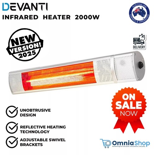 Devanti Electric Infrared Strip Heater Radiant Heaters 2000W Remote ...
