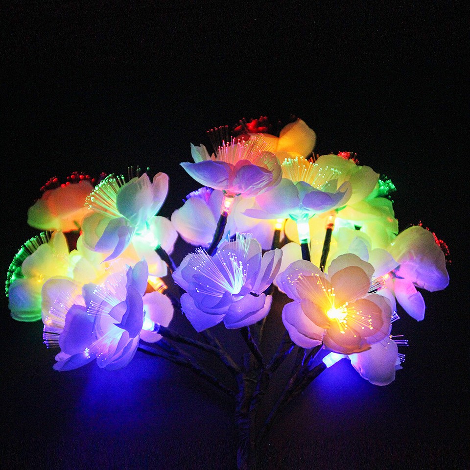 LED Solar Branch Flower Bloom Tree Stake Lights Outdoor Garden Patio ...