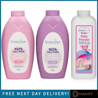 BODY POWDER 100% TALC FREE FOR BABY SOFT SKIN ROSE LAVENDER NEW 280G ...