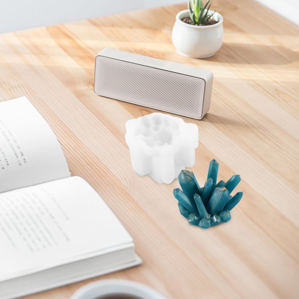 2pcs Crystal Cluster Epoxy Mold Cluster Ornament Making Mold DIY ...