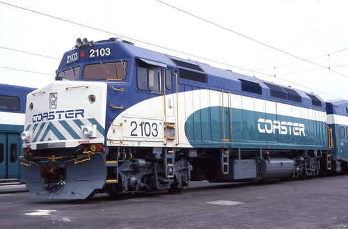Coaster F40PH-2C # 2103 @ San Diego, CA 3/20/1995 | eBay