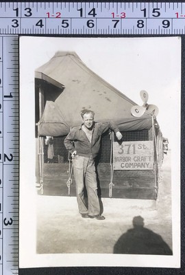 371st Harbor Craft Company Military Soldier Tent WW2 Era Photo Snapshot ...