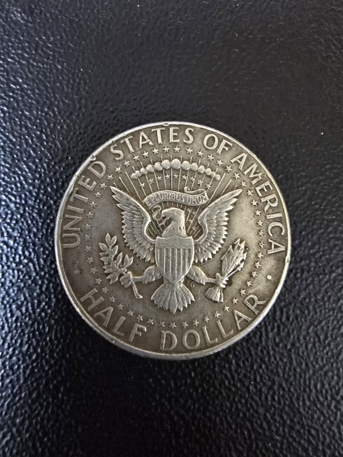 1967 Kennedy Half Dollar (50C Coin) letter M is struck on back of coin ...