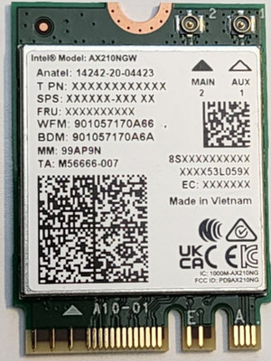 Intel AX210 Wi-Fi 6E M.2 Gig+ loT Industrial Extended Temp No vPro | eBay
