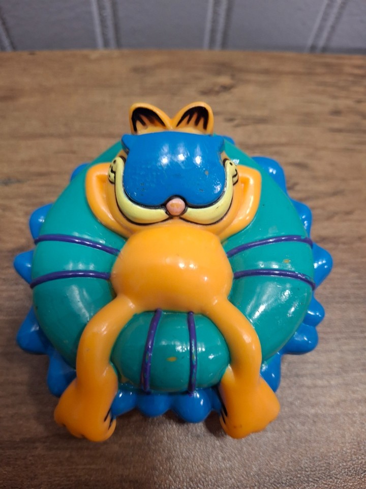 Vintage 1999 Garfield Water Tub Floater Blue Shades Toy | eBay