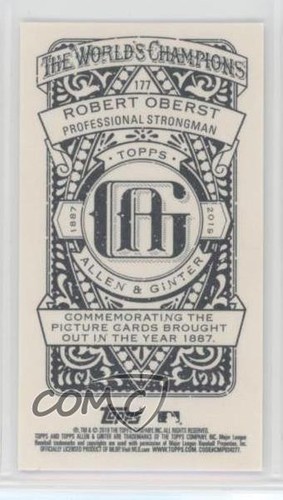 2019 Topps Allen & Ginter Mini Logo Back Robert Oberst #177 Rookie RC ...