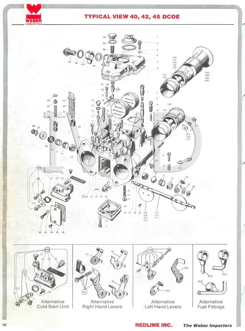 Weber Redline 40 DCOE & 45 DCOE Carburetor Carb Rebuild Repair Tune Up ...