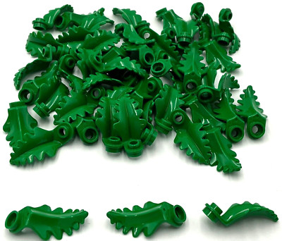 Lego 50 New Green Plant Curved Upright Leaf Tree Leaves Pieces | eBay