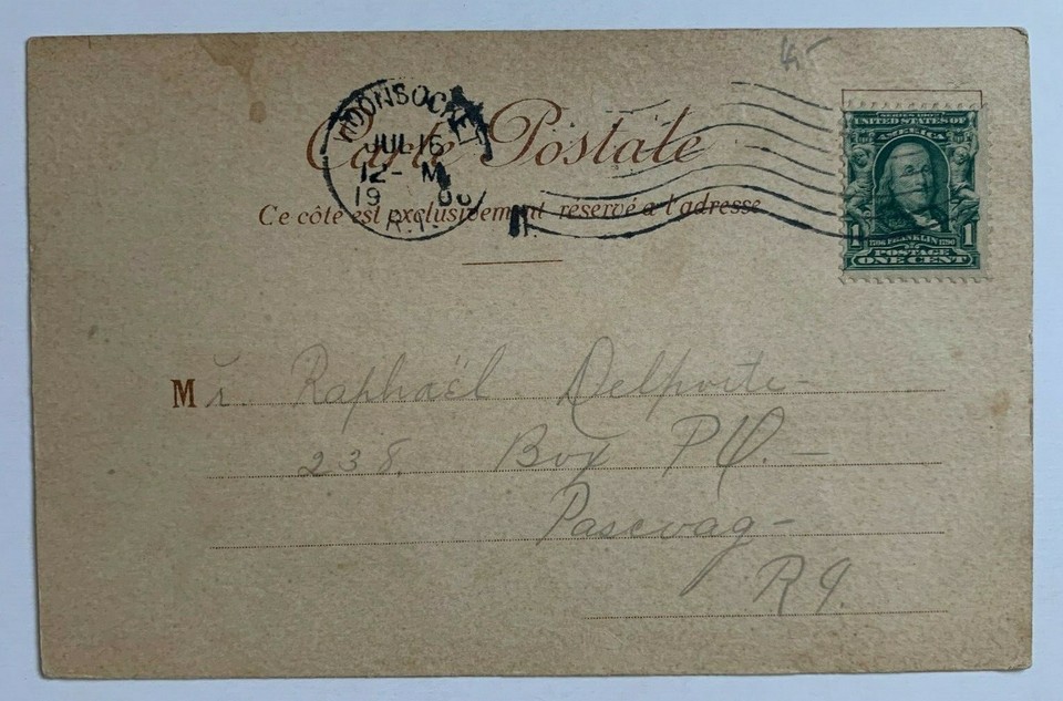 1906 France Postcard CGT "La Lorraine" artist Lessieux steamer ship ...