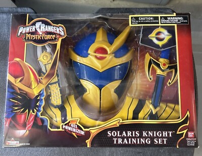 Power Rangers Mystic Force Solaris Knight Training Set 9" Mask Morpher ...