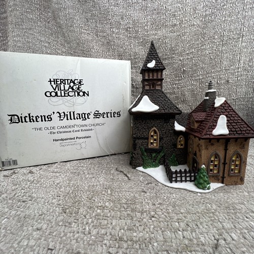 Dept 56 Dickens Village Series The Olde Camden Town Church 58346 W/ Box ...