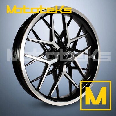 21X3.5 RAZOR MAG WHEEL BLACK MACHINE FOR HARLEY SOFTAIL SPORTSTER DYNA ...