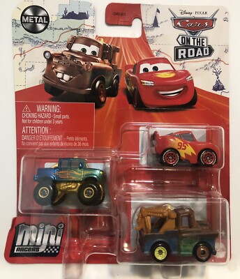 2022 Disney Pixar Cars Mini Racers IVY Monster Truck MATER MCQUEEN 3 ...