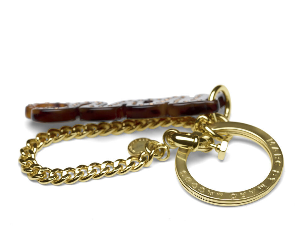 Marc By Marc Jacobs Signature Charm Key Ring in Dark Tortoise ...