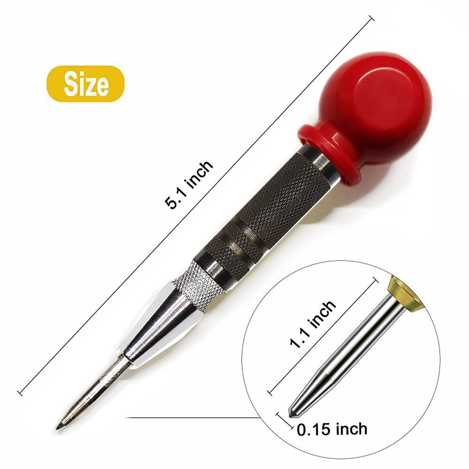 Super Strong Automatic Centre Punch Adjustable Spring Loaded Metal ...