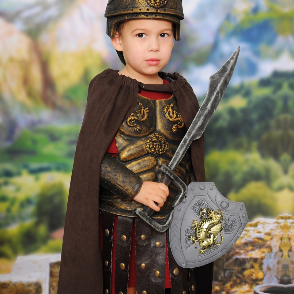 Children Knight Shield Costume Party Supplies Kids Warrior Costume | eBay