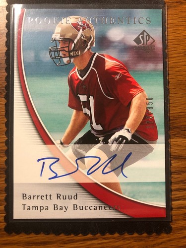 2005 SP Authentic Barrett Ruud RC Auto /850 Tampa Bay Rookie Free ...
