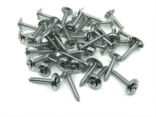 45pcs kick panel interior door trim screws #8 x 1" chrome fits dodge ...