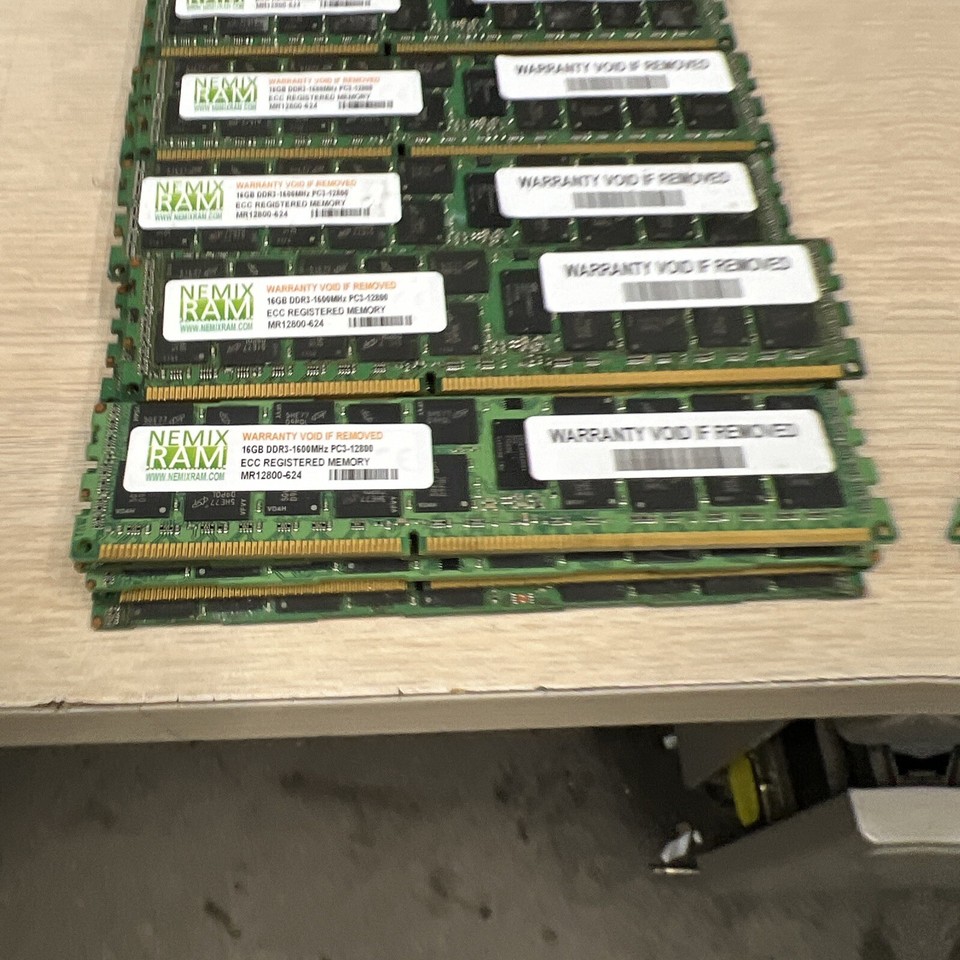 Nemix Ram 16GB DDR3-1600MHZ PC3-12800 30 Sticks Total | eBay