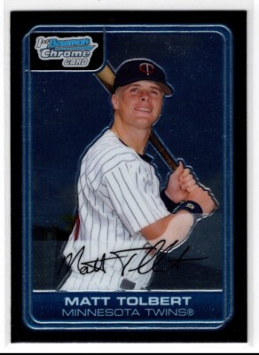 MATT TOLBERT TWINS RC 1st card 2006 BOWMAN CHROME PROSPECTS #BC41 | eBay