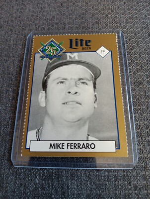 MIKE FERRARO 1994 MILWAUKEE BREWERS MILLER BREWING RARE BASEBALL CARD ...