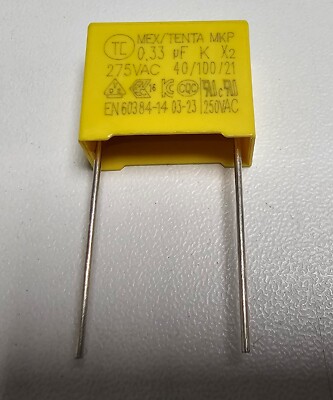 0.33uF 275Vac X2 Safety Capacitor 330n 334K 40/100/21 Pitch 15mm-Mains ...