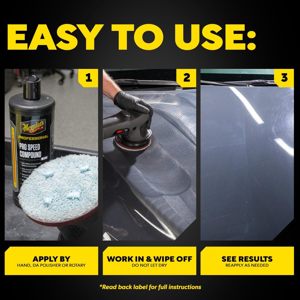 Meguiar's M10001 Professional Pro Speed Compound for Car/Auto Detailing ...