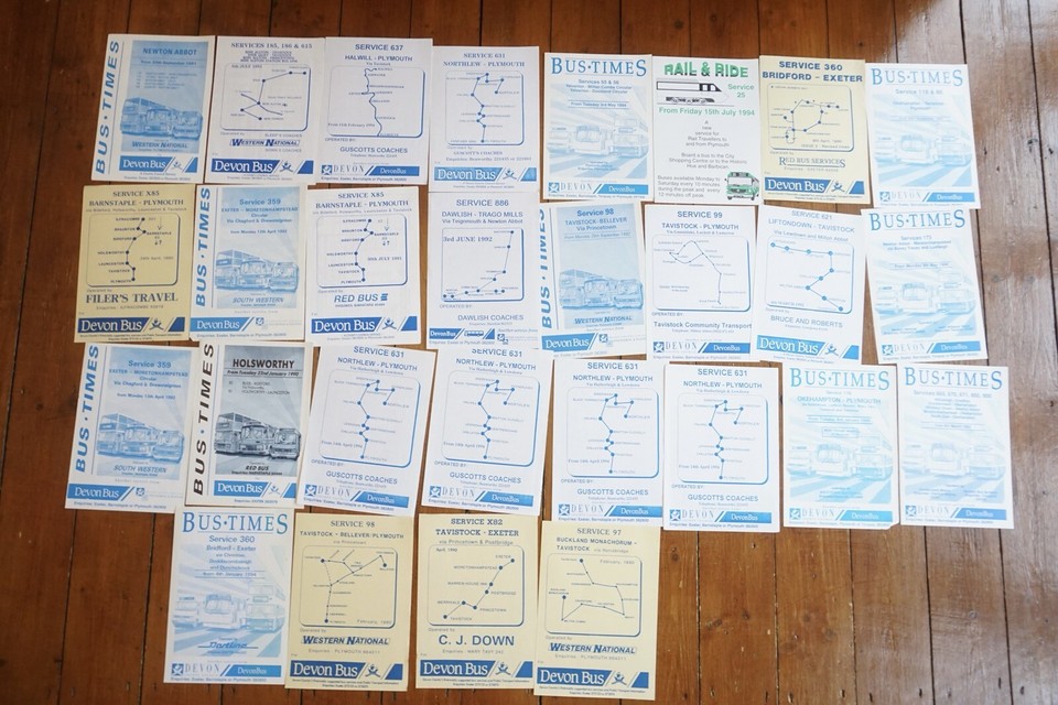 1990s Devon Bus & General Bus Timetable Collection | eBay UK