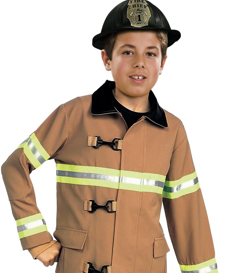 Kids Firefighter Fireman Child Costume Toddler Size 2-4 | eBay