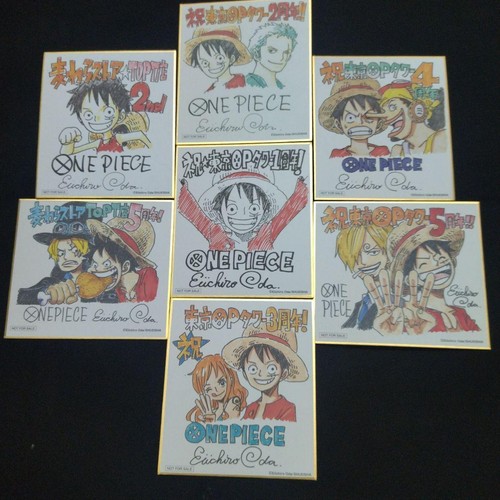 ONE PIECE Eiichiro Oda Tokyo One Piece Tower Replica Autograph Shikishi ...