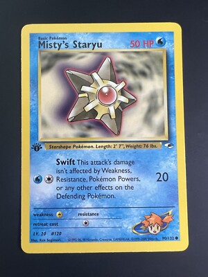 1st Edition Misty’s Staryu 90/132 - Gym Heroes - Near Mint | eBay