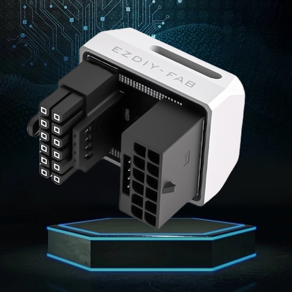 12VHPWR 180 Adapter 16 Pin GPU Power Connector for RTX 3090Ti(White RVS ...