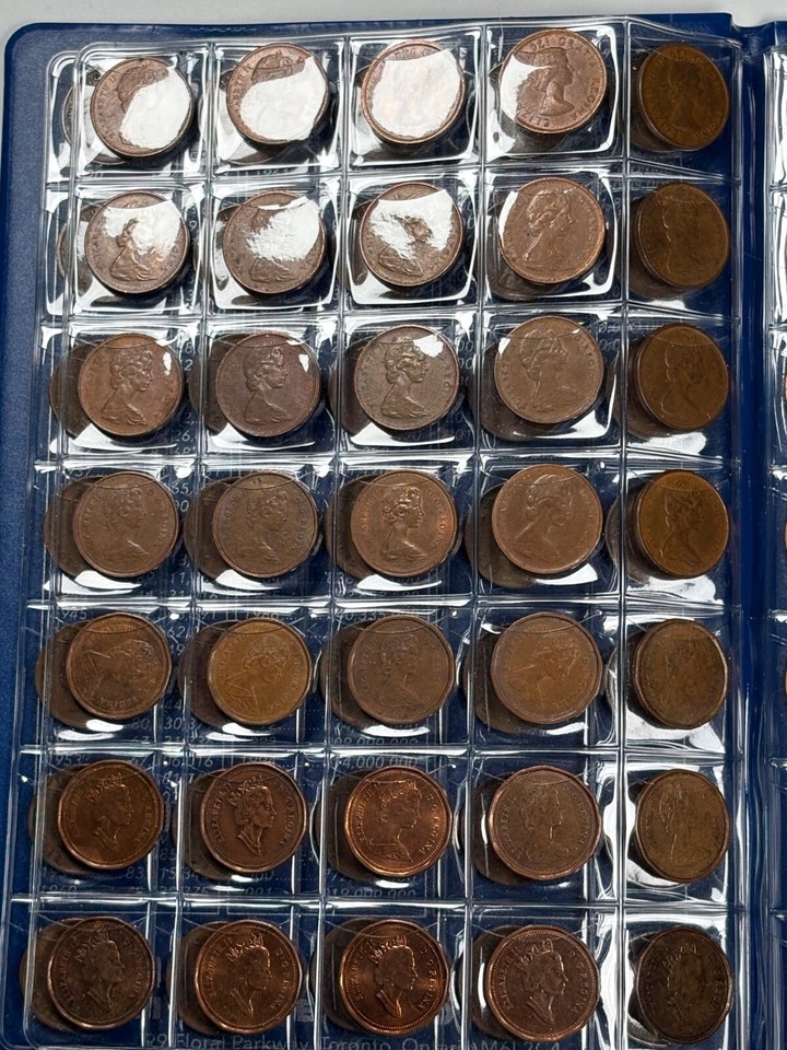 Canada 1920 - 2012 Penny 1 Cent Coin Collection Near Complete - 95 ...