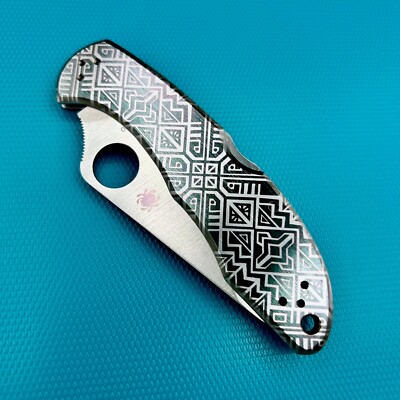 Spyderco Stainless Delica 4 C11P Saber Ground FRN Plain Edge Knife ...