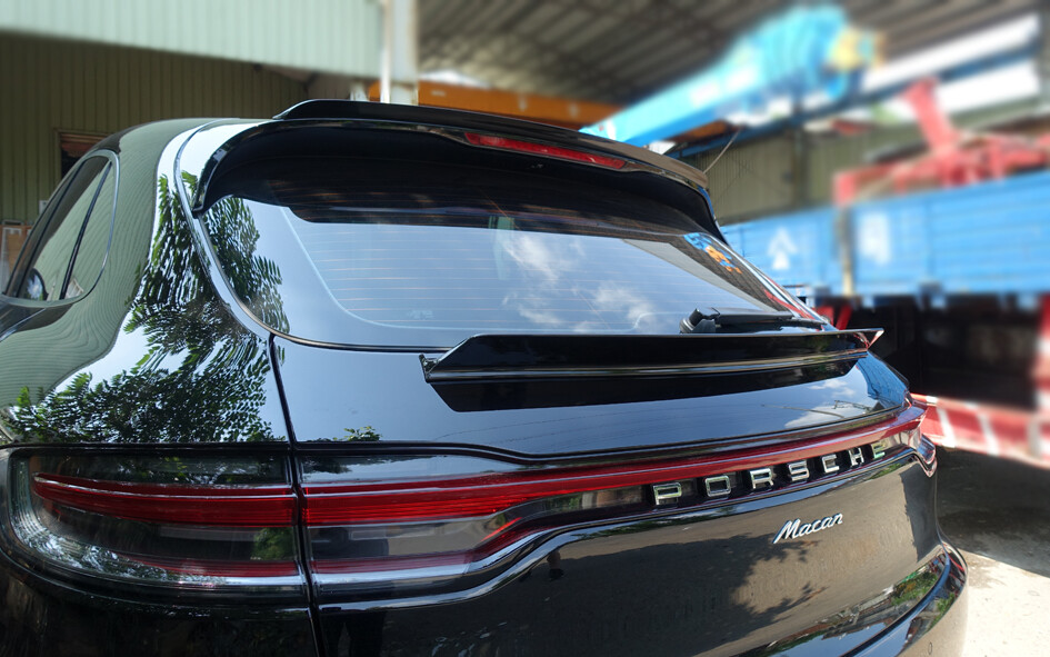 PUF LRS L Look Rear Trunk Lip Spoiler Fit Porsche Macan 2014-2019 4 ...