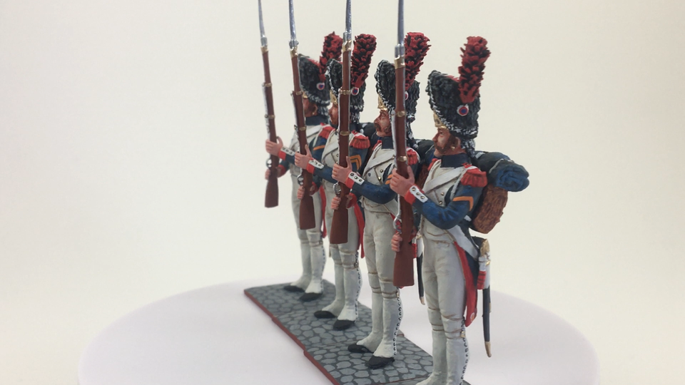 Unassembled French Imperial Guard, White Metal 60 mm Figure kit VID ...