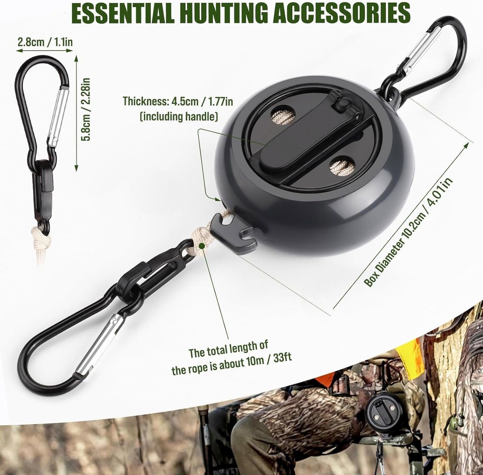 2Pcs Retractable Tree Stand Hunting Hoist Rope for Archery Hanging ...