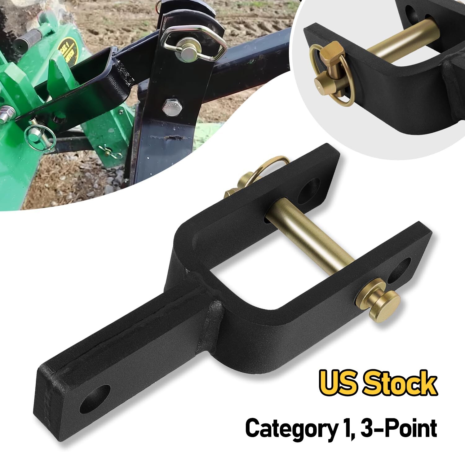 3 Point Versatile Quick Hitch Adapter Bracket Fit for Category 1 Quick ...