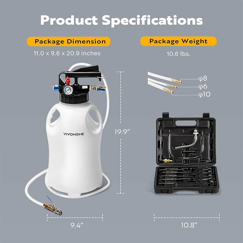 Transmission Fluid Pump 2.6 Gallon ATF Refill Pump System Kit 10L w/ 15 ...