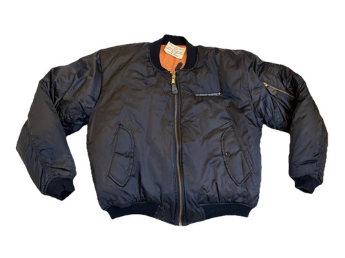 LOCKHEED MARTIN Flight Jacket MA-1 New Black MENS LARGE | eBay