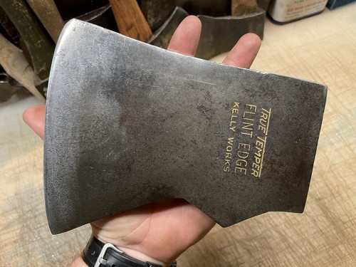 Vintage TRUE TEMPER FLINT EDGE KELLY WORKS Jersey Pattern Axe Head 3lb ...