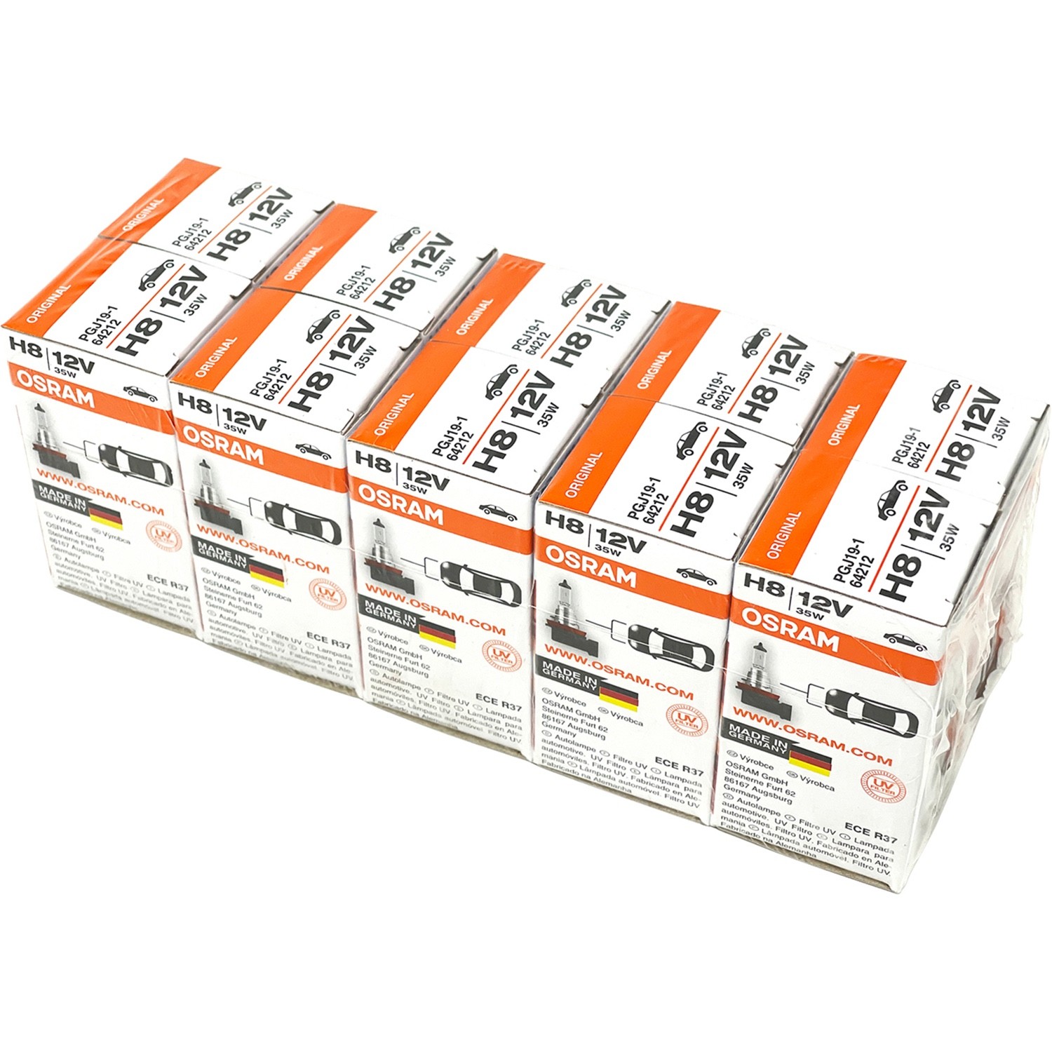 Osram ORIGINAL OEM H8 Halogen Fog Headlight Bulbs 64212 35W 12V DOT ...