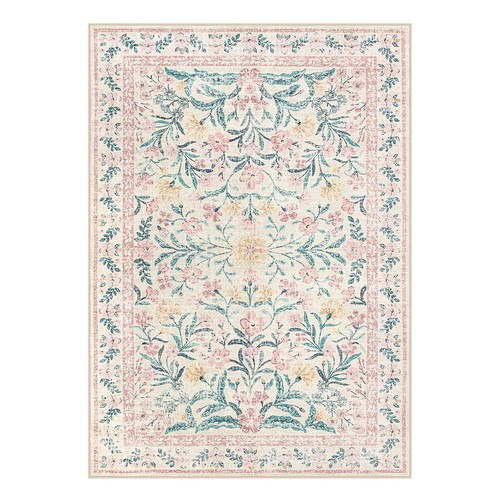 Lahome Pink Boho Rugs for Living Room 5x7, Washable Area Rugs for ...