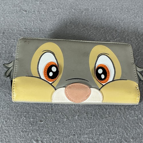 Disney Loungefly Bambi Thumper Cosplay Wallet Gray Zip Coin Pocket ...
