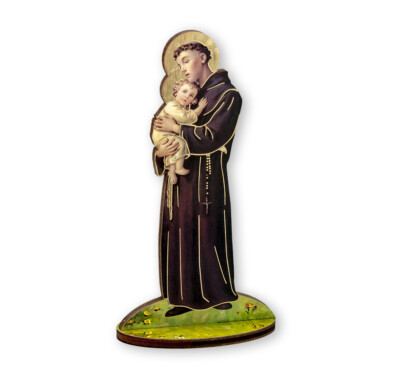 Laser Cut St. Anthony of Padua 6" Standing Wooden Statue Figure NEW ...