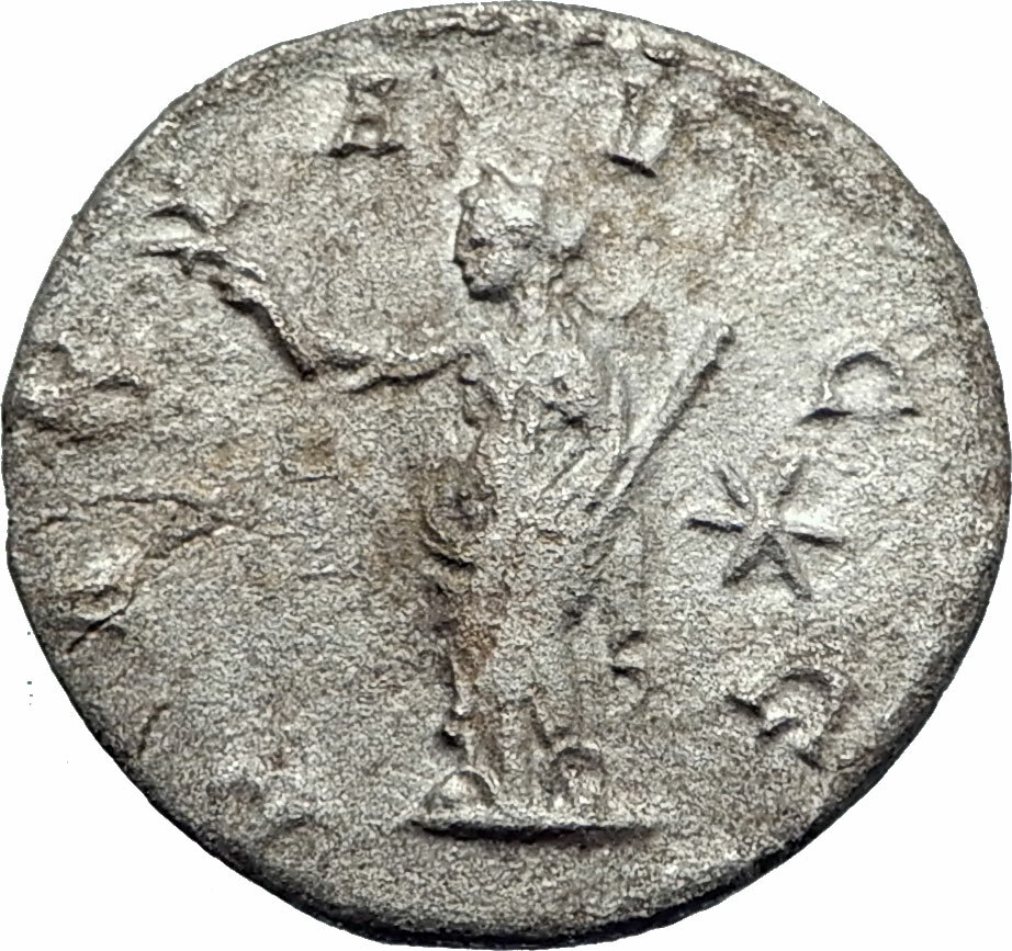 VOLUSIAN Authentic Ancient 252AD Rome Silver Roman Coin w PAX PEACE ...