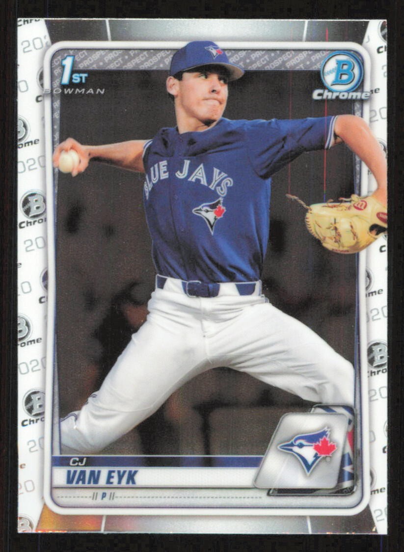 2020 Bowman Chrome CJ VAN EYK 1st Year Baseball card TORONTO BLUE JAYS ...