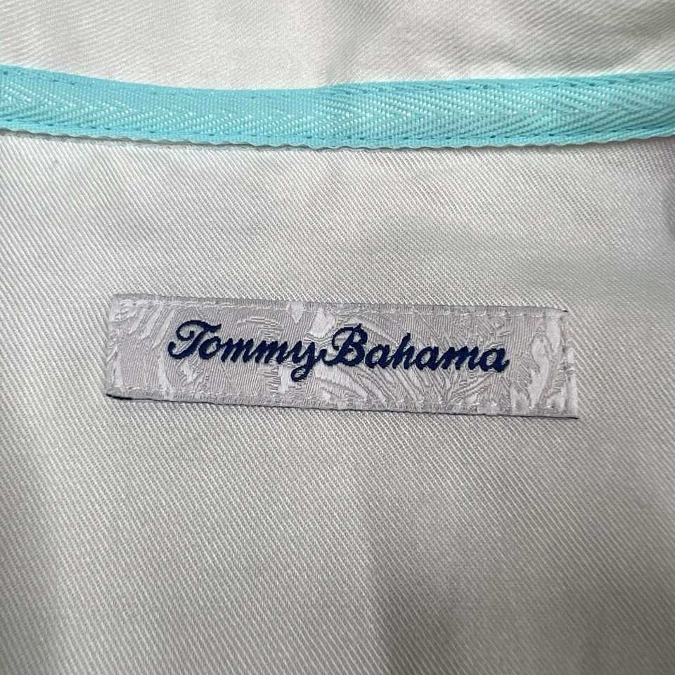 Tommy Bahama Shirt Mens Size XL Hawaiian Palm Trees Print Short Sleeve ...