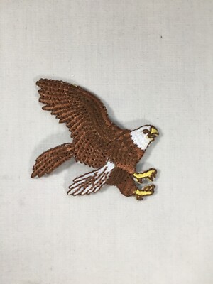 Brown flying bald eagle Emblem Patch | eBay